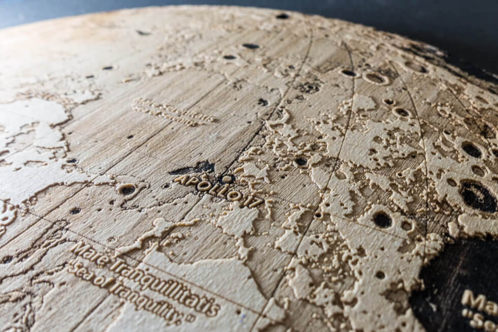 Topographic Map of the Moon - Work - Robin Hanhart